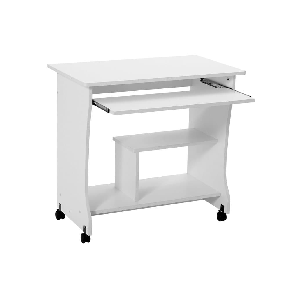 Greens datamaskinbord, skrivebord med hjul, PC-bord med hyller og ...