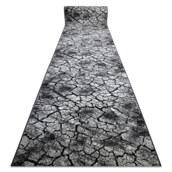 Löpare SILVER Terra sprucken mark grå 80cm, 80x160 cm | CDON