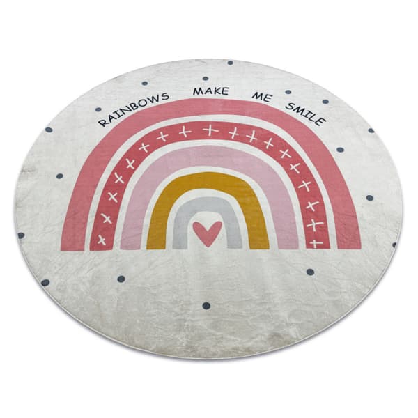BAMBINO 47810 cirkel tvättmatta Regnbåge, prickar för barn halkskydd ...
