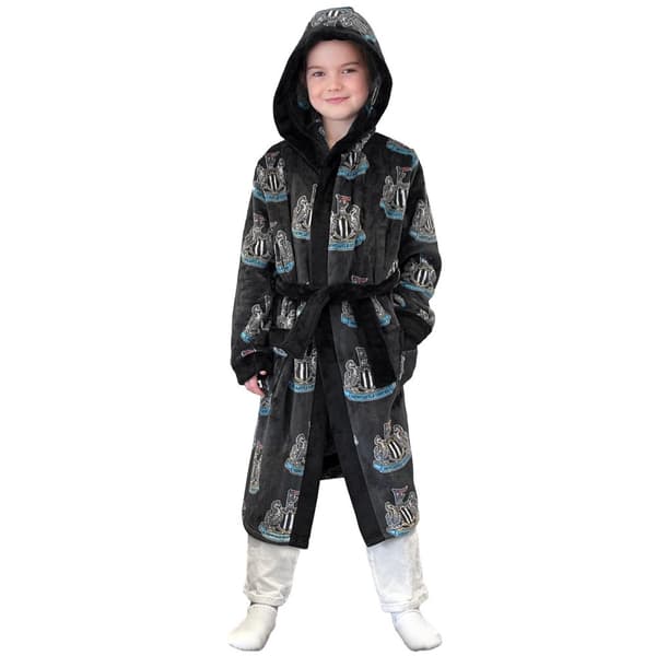 Newcastle United FC Boys Crest Fleece All-Over Print Dressing Gown | CDON