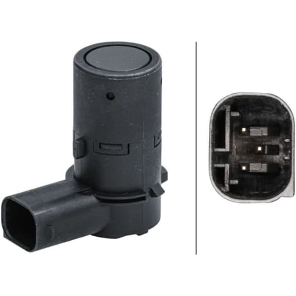 Parkering sensor HELLA 6PX 358 141-391 - vinkelformad - 3-polig ...