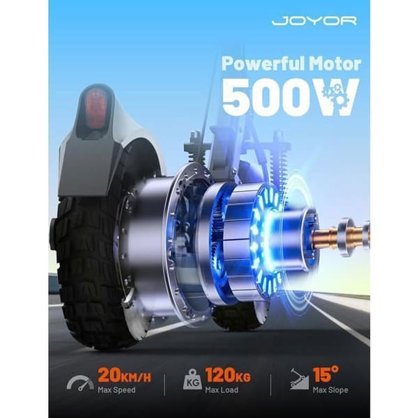 JOYOR Y8-S - Elektrisk scooter - Motor 500 W - Maxhastighet 20 km/h ...