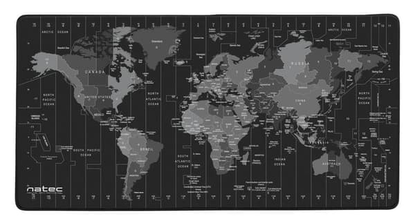 NATEC Time Zone Map Maxi mus og tastaturmåtte | CDON