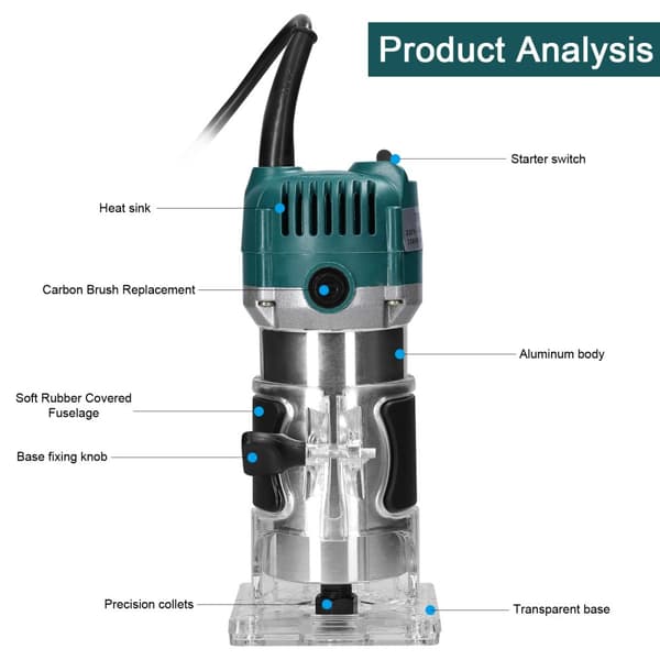 Sähkösirkkeli, Alumiinikuori, Kompakti muotoilu, Sopii erilaisiin ...