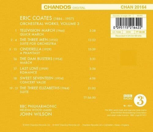 Eric Coates : Eric Coates: Orchestral Works - Volume 3 CD (2023) | CDON