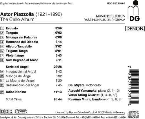 Astor Piazzolla : Astor Piazzolla: The Cello Album CD (2023) | CDON