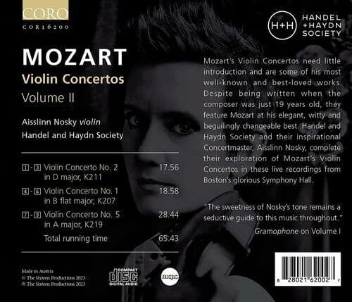 Wolfgang Amadeus Mozart : Mozart: Violin Concertos - Volume 2 CD (2023) | CDON