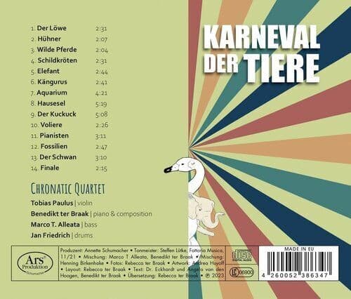 Camille Saint-Saens : Chronatic Quartet: Karneval Der Tiere CD (2023) | CDON