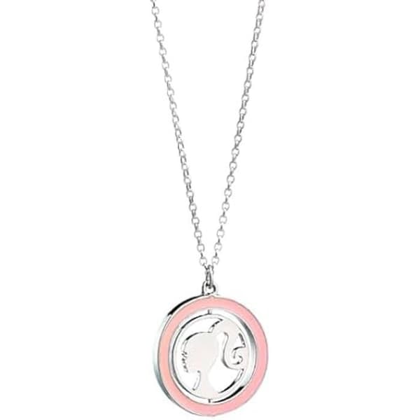 Collier - Barbie - Roterande silhuett - One size - Zink - Rosa | CDON