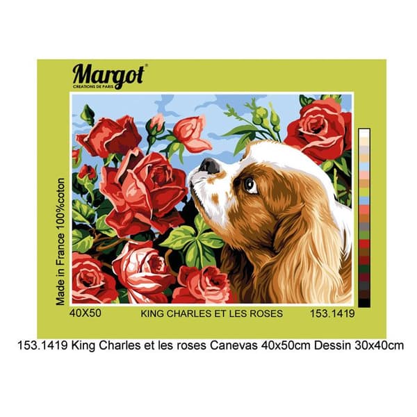 Canevas Margot Kung Charles Och Rosorna 40x50 cm | CDON