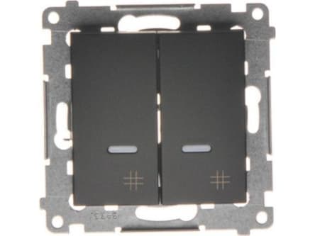 Kontakt-Simon Simon 54 Dubbel korskoppling med belysning (modul) 10AX ...