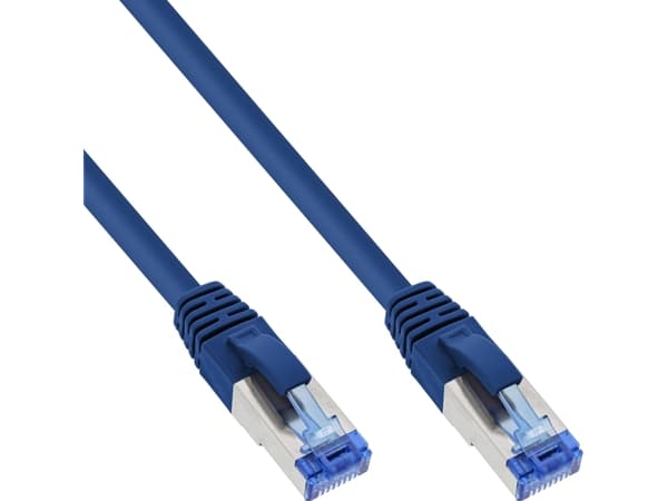 InLine 70 B-Pack patchkabel S/FTP Cat.6A halogenfri CU blå - Nätverk ...