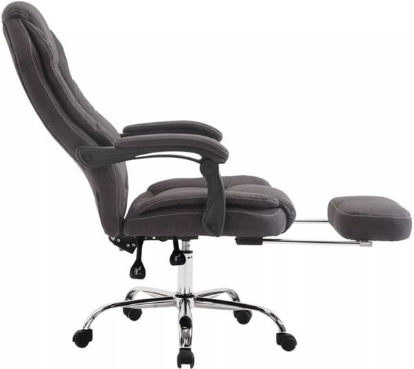 Castle Fabric Office Chair Dark Grey with Chrome Metal Base | CDON