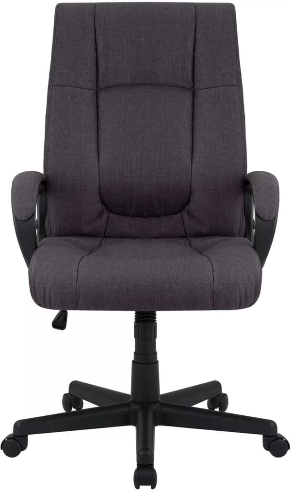 XL Sparta Fabric Office Chair - Black, Plastic Rack, Ergonomic, Height ...