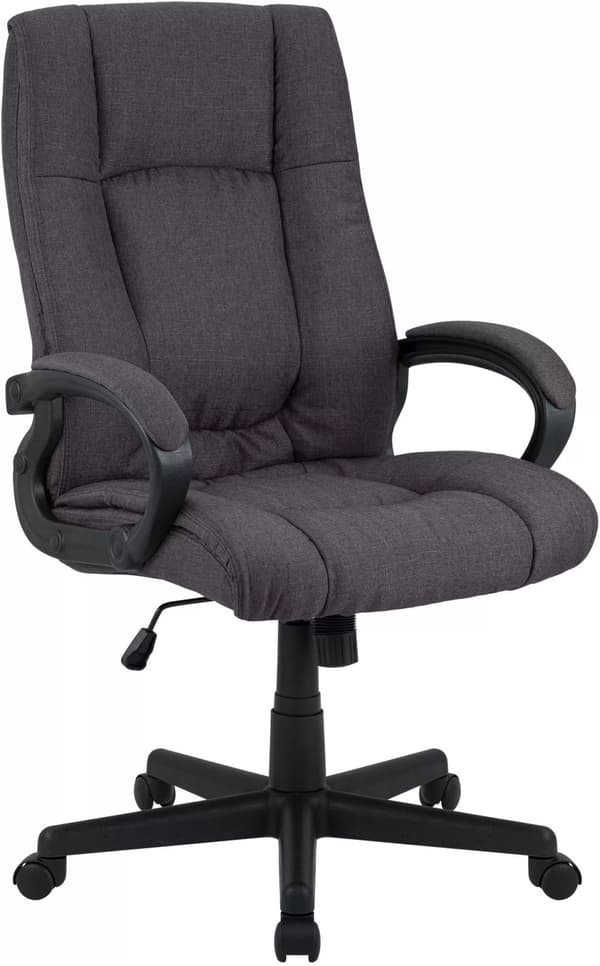 XL Sparta Fabric Office Chair - Black, Plastic Rack, Ergonomic, Height ...