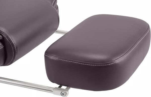 Castle Office Chair - Brown Imitation Leather, Chrome Metal Frame | CDON