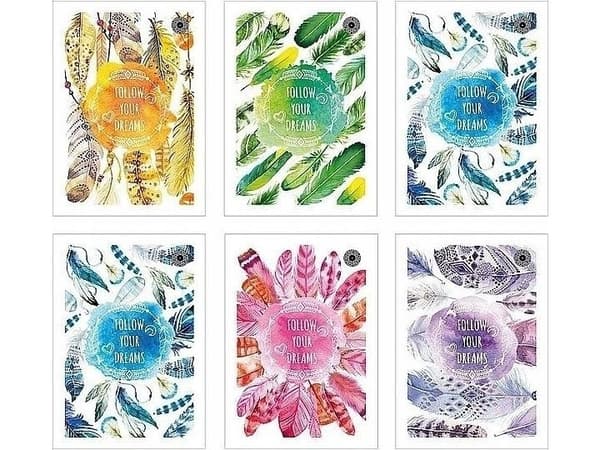 Luvattu maa Vihko B5/160K ruudukko Hippi style (5kpl) | CDON