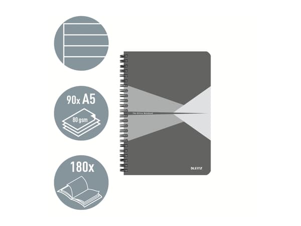 Leitz Office - Notebook set - trådbunden - A5 (148 x 210 mm) - 90 ark ...