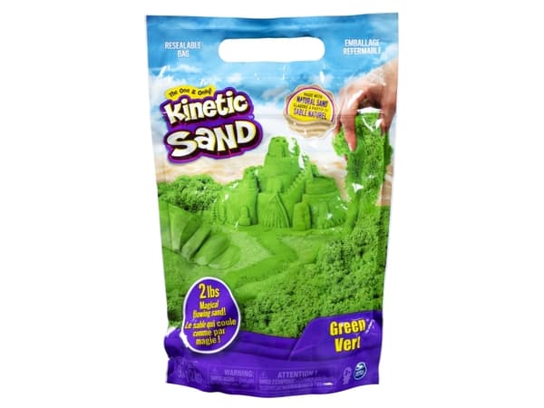 Kinetic Sand KNS RFL 2lb Colour Green GML, Magisk sand för barn, 3 År ...