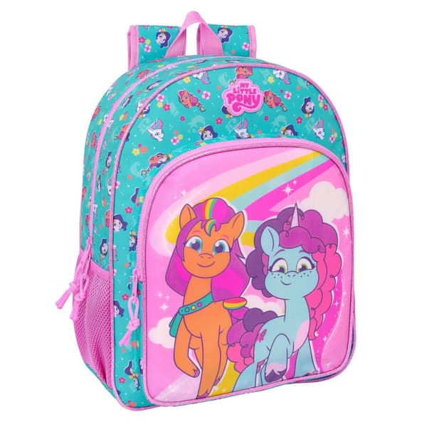 School Bag My Little Pony Magic Pink Turquoise 33 x 42 x 14 cm | CDON