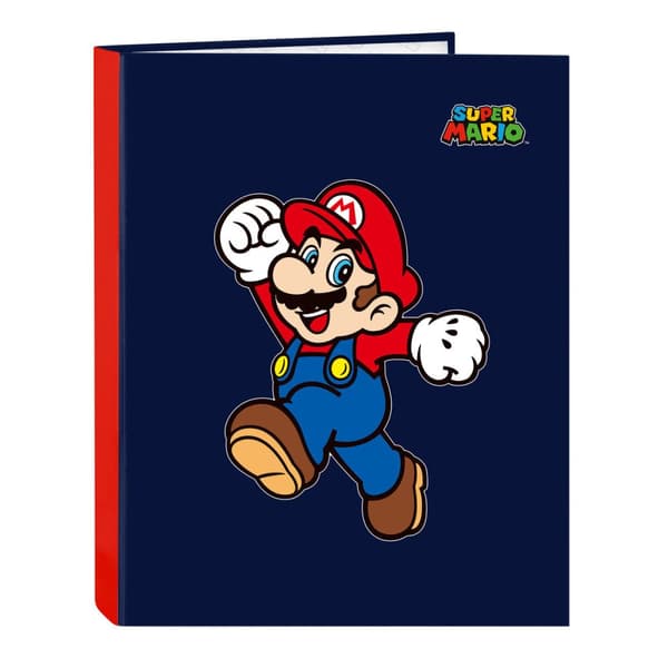 Ring binder Super Mario World Navy Blue A4 26.5 x 33 x 4 cm | CDON