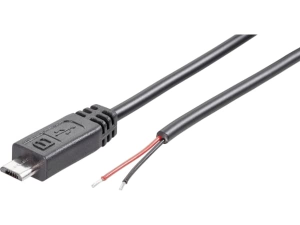 Valmis Micro USB-B-liitin, jossa on avoin kaapelin pää Micro USB-B ...