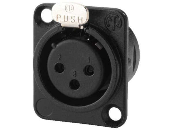 NC-3FDL1BAG NEUTRIK XLR panel jack, 3 poles | CDON