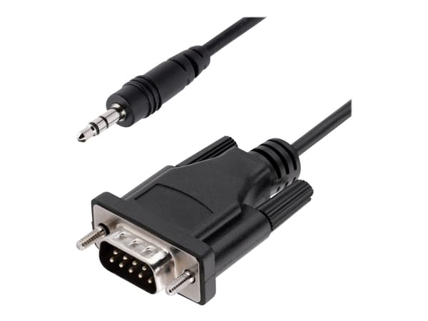 StarTech.com 3ft (1m) DB9 to 3.5mm Serial Cable for Serial Device Configuration, RS232 DB9 Male ...