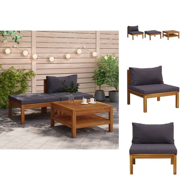 Ulkotilan Sohvayksikön Osat - Living 3-osainen Puutarhasohvasarja t ...