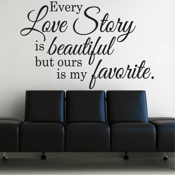 Väggdekal - Every Love Story is | CDON