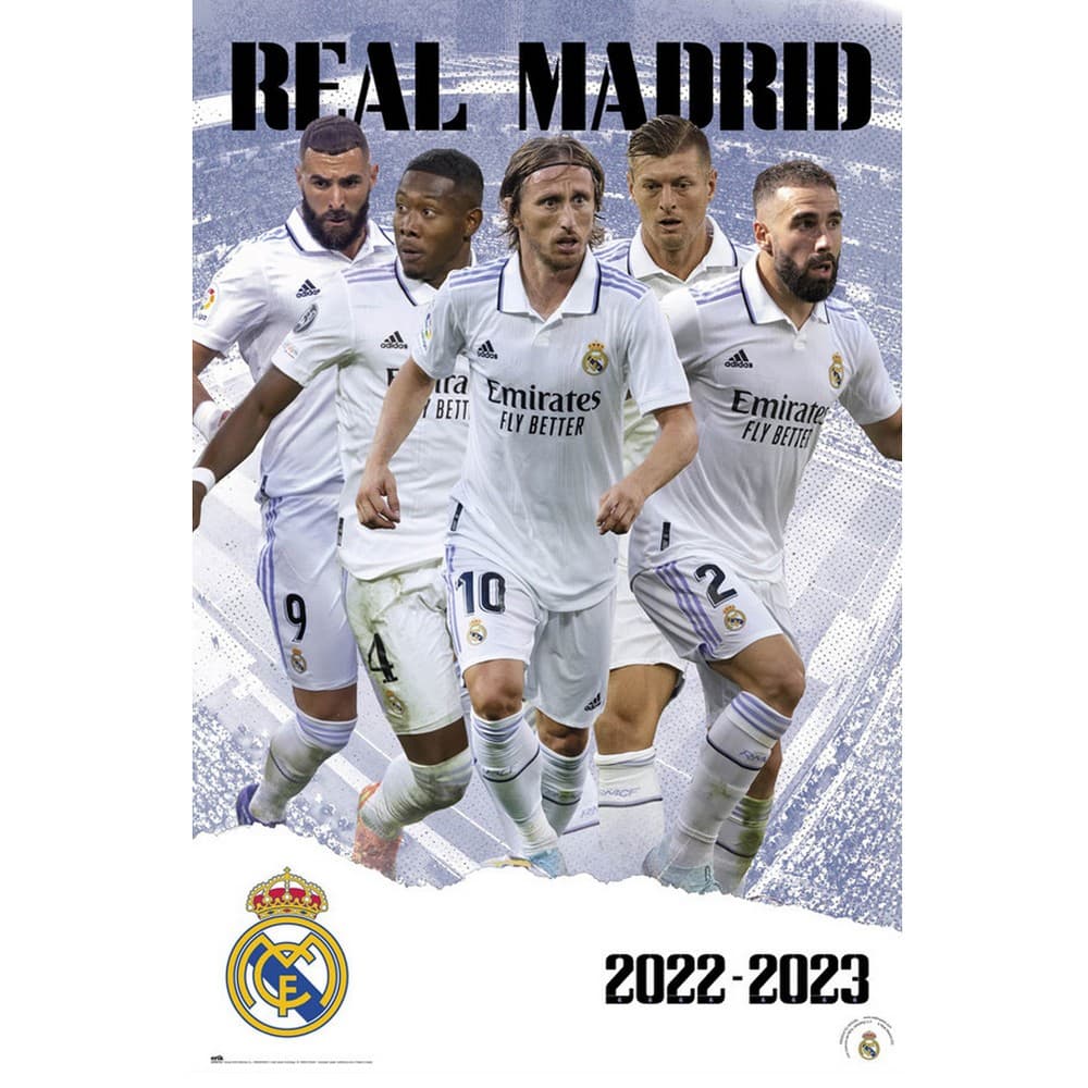 Real Madrid Cf Plakat Med Spillere 2022 2023 Cdon