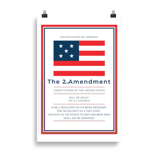 The 2nd Amendment of United States Poster - 61X91 cm | CDON