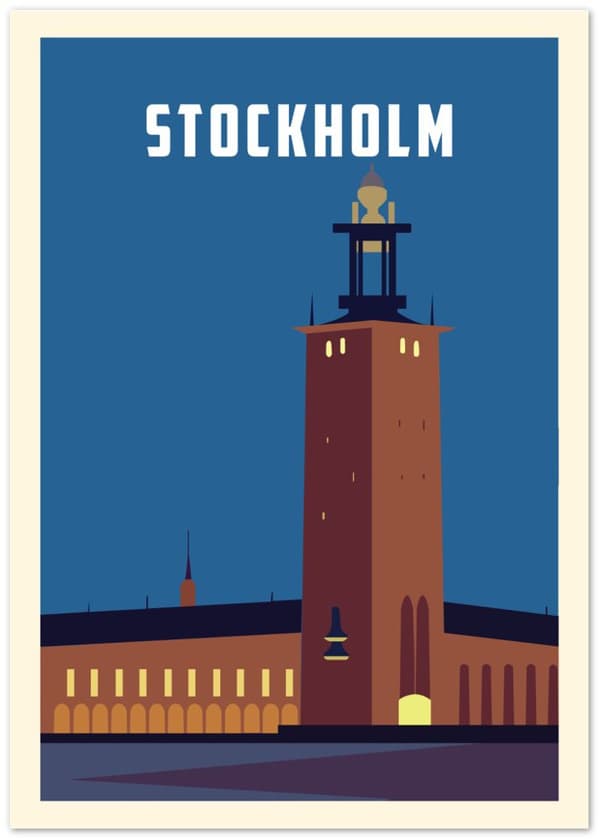 Stockholm Stadshus Poster - A0 (84.1 X 118.9 cm) | CDON
