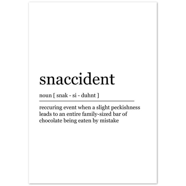 Snaccident Poster - A0 (84.1 X 118.9 cm) | CDON
