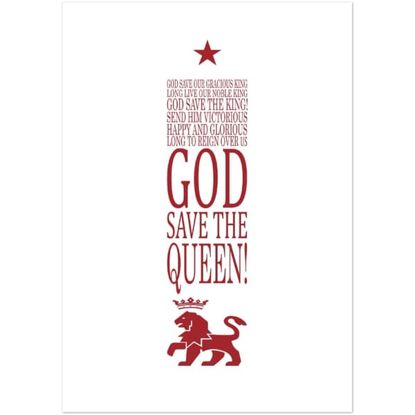 God Save the Queen Poster - A4 21X29.7 cm / 8X12? | CDON