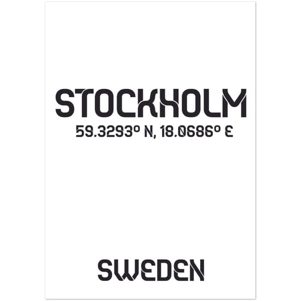 Stockholm Poster - A2 (42 X 59.4 cm) | CDON