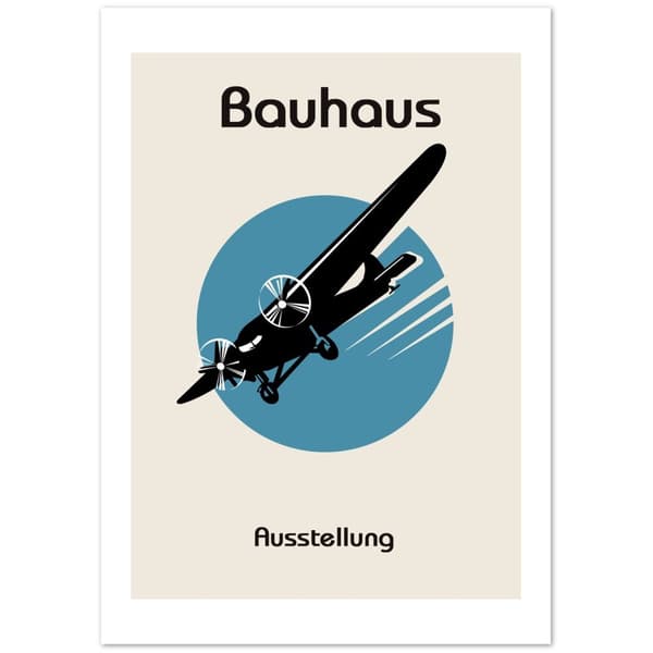 Bauhaus Ausstelling Airplane Poster - A0 (84.1 X 118.9 cm) | CDON