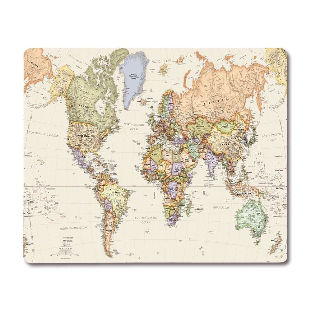 Kort over Verden Metal Print, Kort over Verden Metal Plakat | CDON