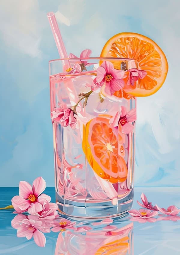 Cin Cin Poster - Vinglas mot beige | CDON