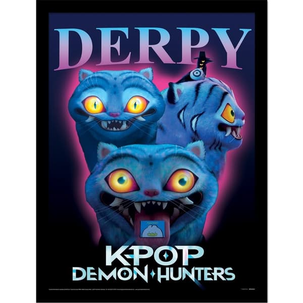 K-Pop Demon Hunters Derpy Tiger Framed Poster | CDON