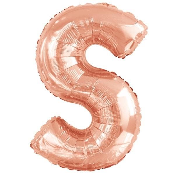 Folieballong bokstaven S roséguld 55x86cm | CDON