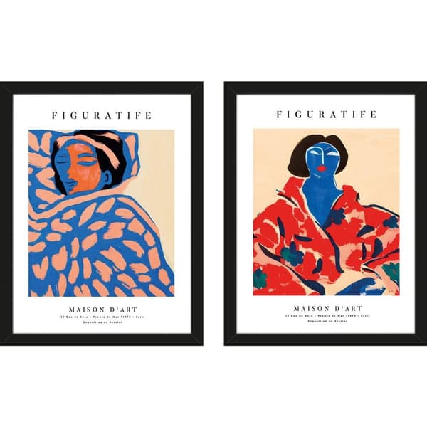The Printable Studio Portrait 01/Portrait 02 Framed Print Set (Pack of ...