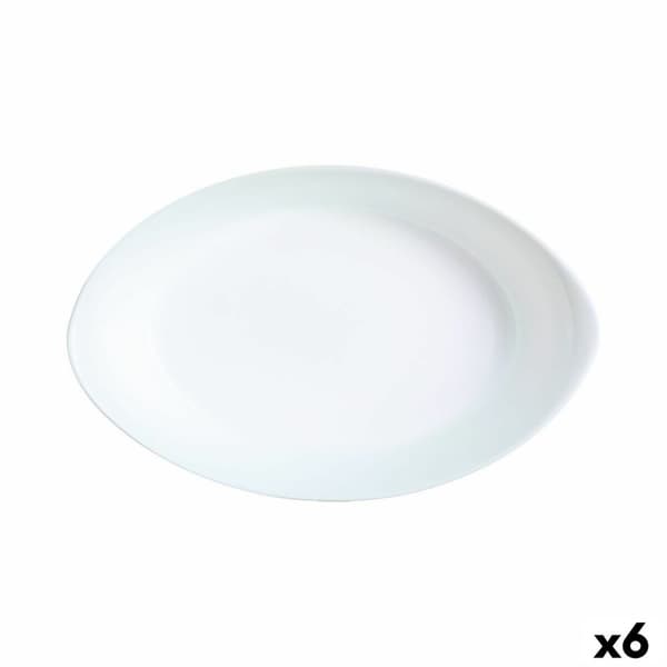 Servingsfat Luminarc Smart Cuisine Avlång Vit Glas 21 x 13 cm (6 antal ...