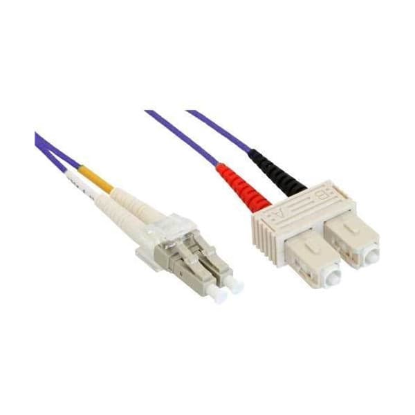 InLine LC-SC, multimode 50/125µm fiberkabel, längd 3 m | CDON