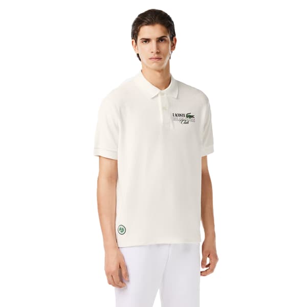 Lacoste Herr Roland Garros Edition Terrycloth polotröja med avslappnad ...
