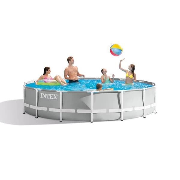 INTEX Tubular Above Ground Pool Kit - Pris Ram - 457 x 107 cm - Rund ...