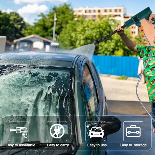 Högtryckstvätt, 15 bar Maxtryck, 18 V 2600 mAh Batteri, Borstlös Motor ...