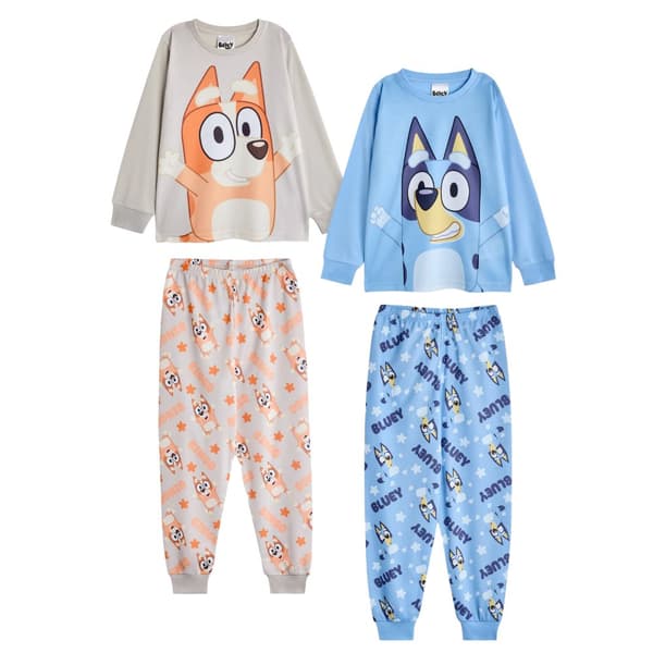 Bluey Childrens/Kids Characters Long Pyjama Set (Pack of 2) | CDON