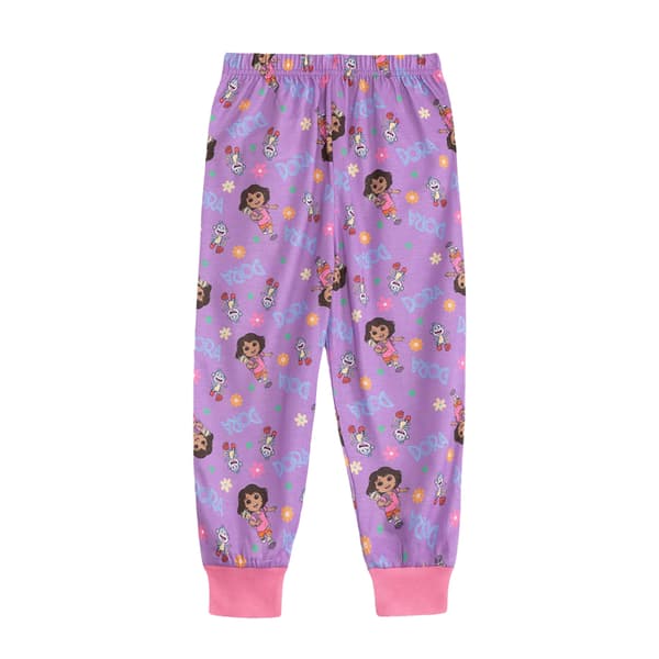Dora The Explorer Childrens/Kids Character Long Pyjama Set (Pack of 2 ...