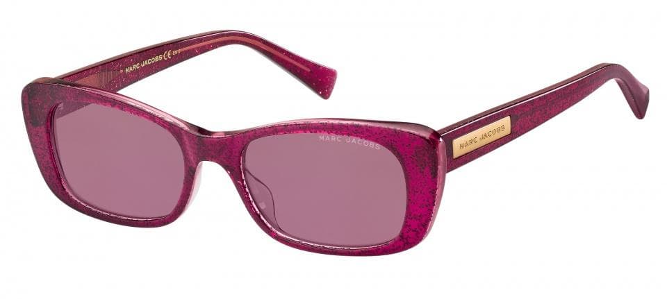 solbriller dame rektangulær pink glitter | CDON